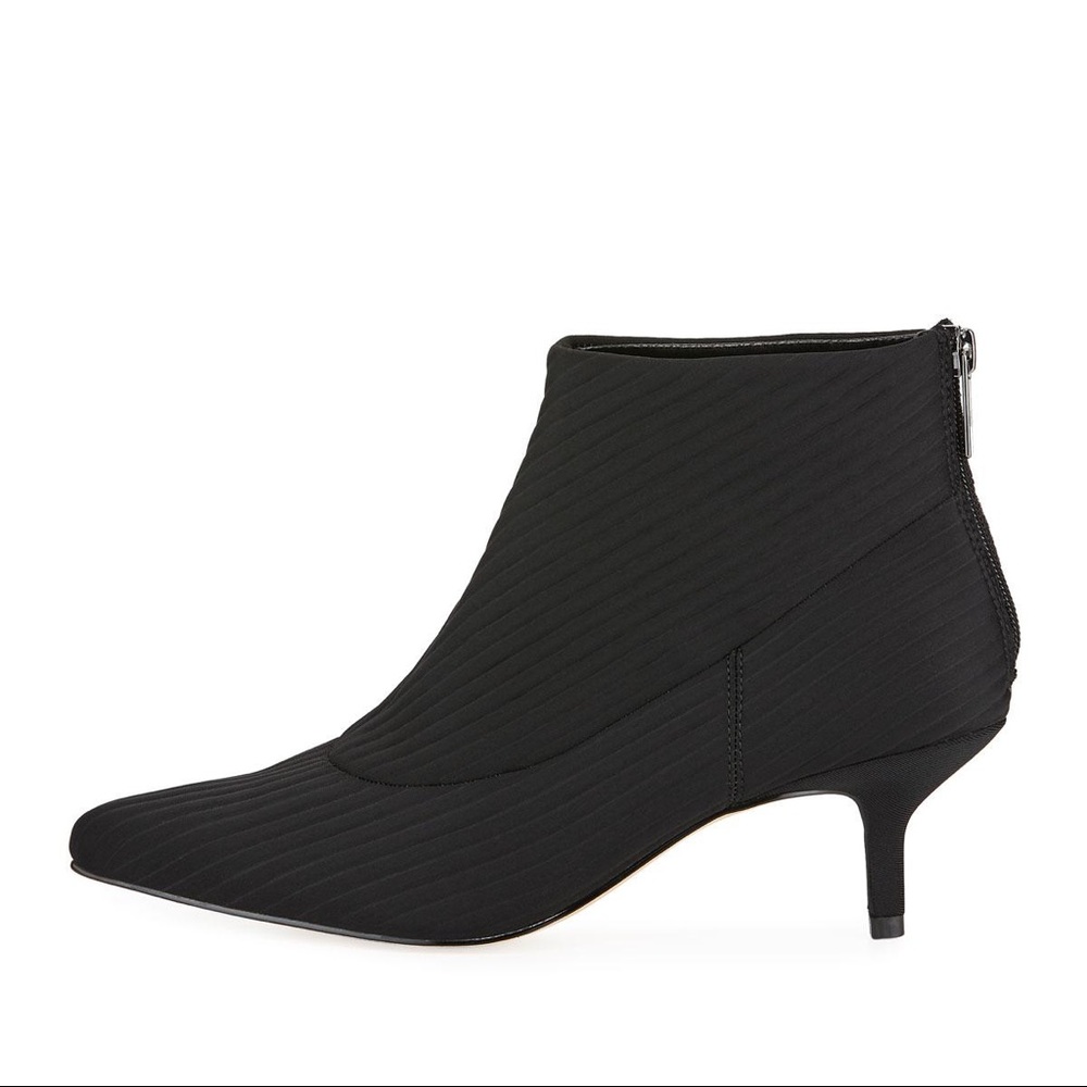 Halston Heritage Tiana Pleated Fabric Booties - Gem